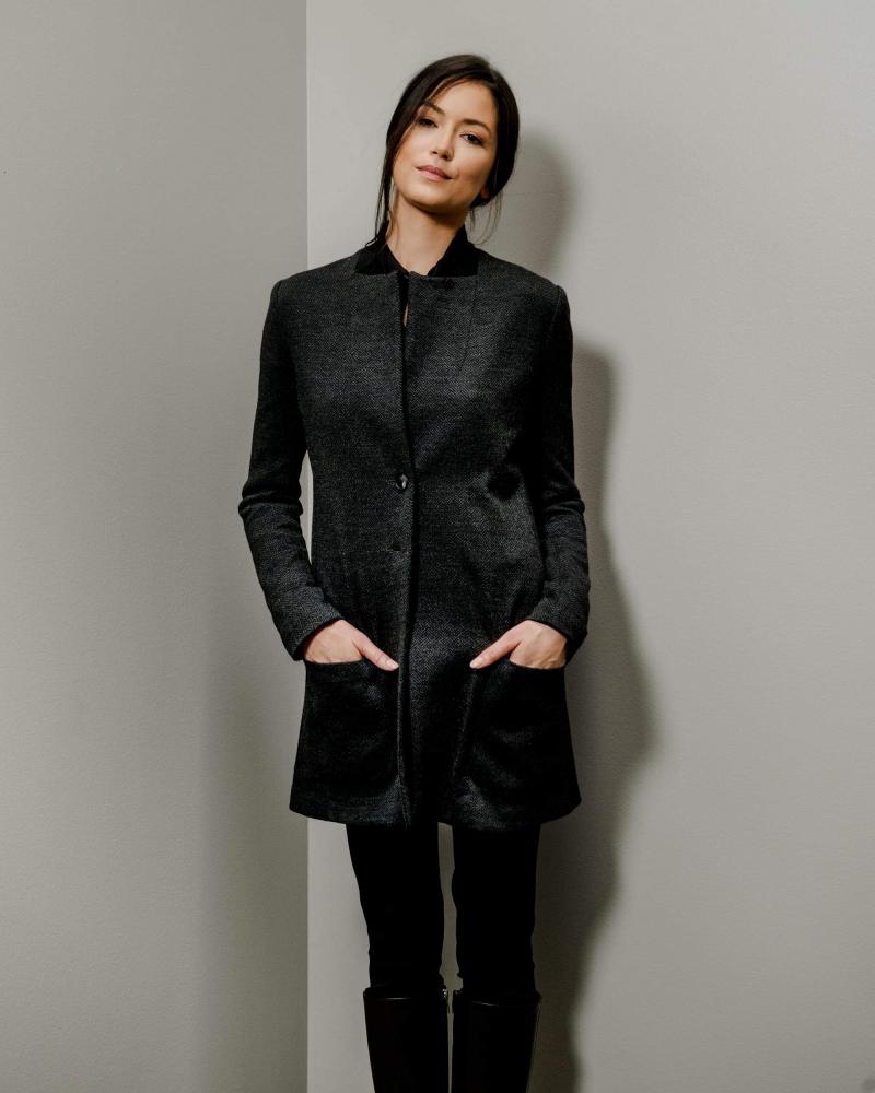 Nells Nelson Collar Jacket charcoal 40/4 Nells Nelson- abersons