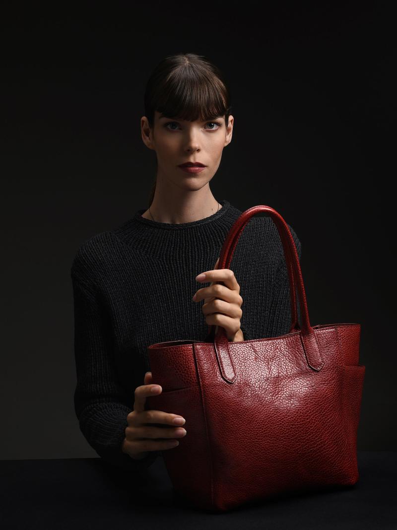 B May Small Pocket Tote red o/s B. May Bags- abersons